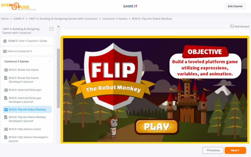 GAME:IT Game Design Course Curriculum | STEM Fuse